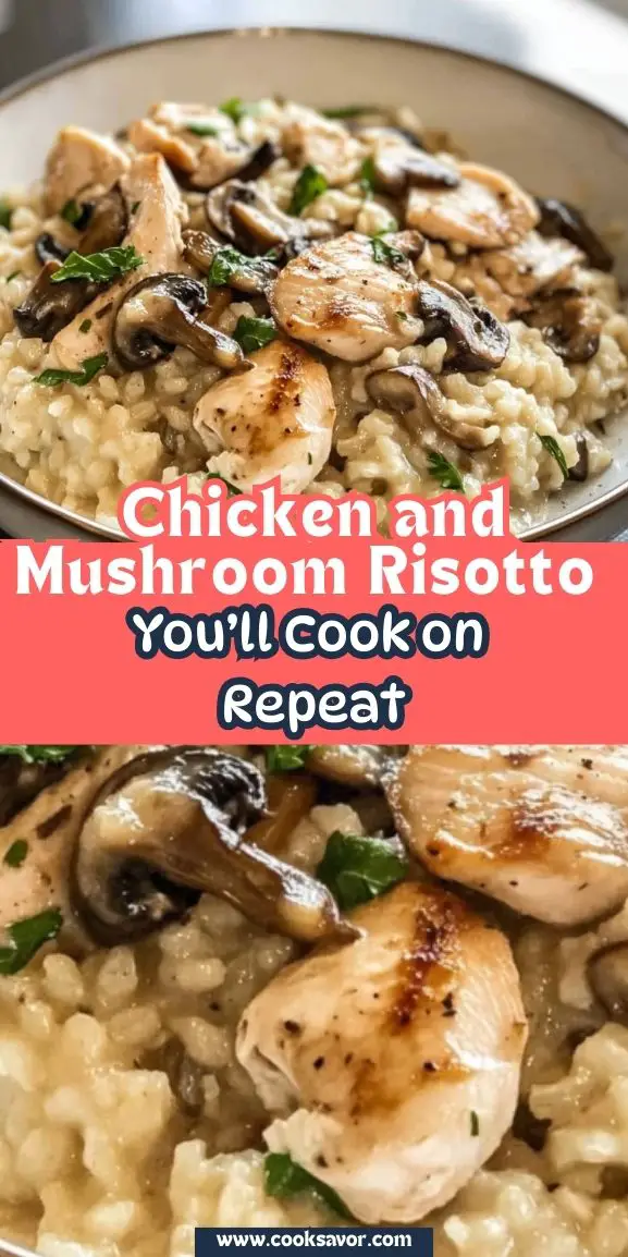 Creamy Chicken and Mushroom Risotto – Easy & Flavorful