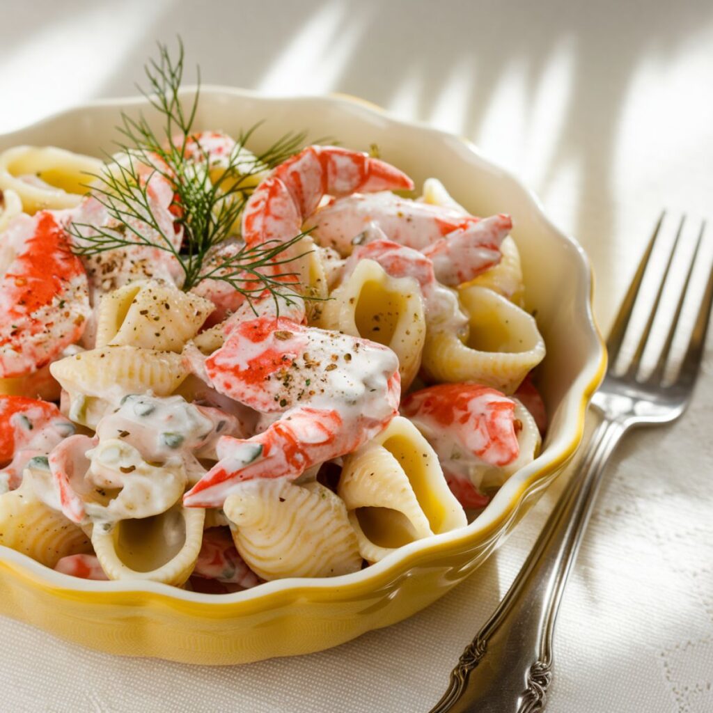 Creamy Crab Pasta Salad Recipe - Cook Savor | The Home of Easy & Savory ...