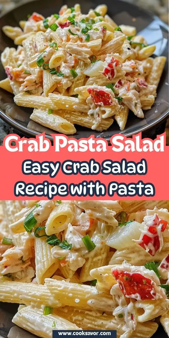 Creamy Crab Pasta Salad Recipe - Cook Savor | The Home of Easy & Savory ...