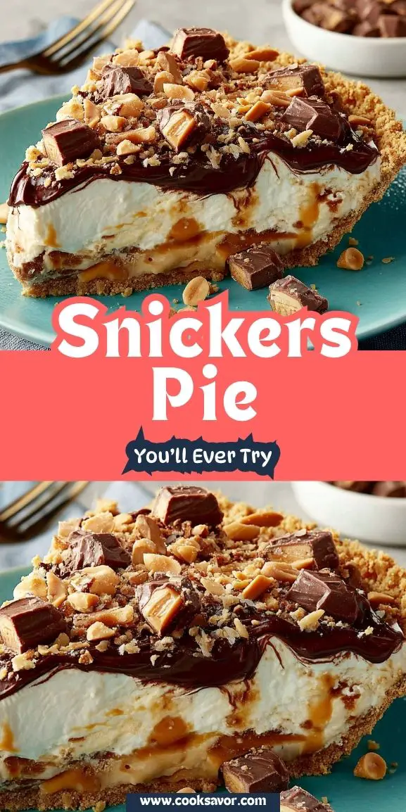 Quick & Easy Snickers Pie Recipe – No-Bake Chocolate Heaven