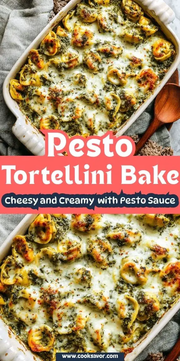 Easy Pesto Tortellini Bake Recipe – Cheesy & Delicious