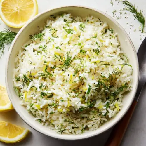 5-Minute Lemon Dill Rice Recipe – Fluffy Mediterranean Side