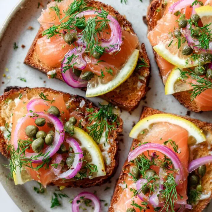 5-Minute Smoked Salmon Toast Recipe ; Elegant & Irresistible