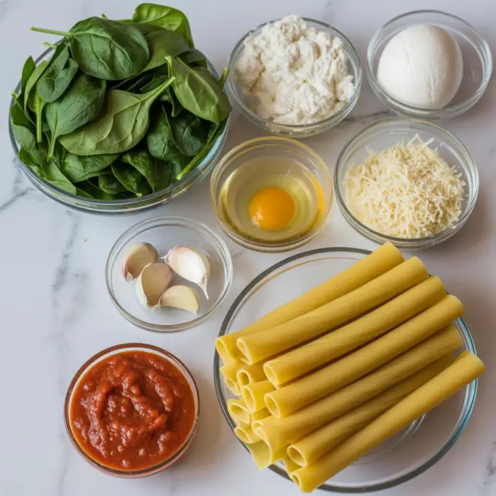 Spinach Ricotta Stuffed Manicotti Recipe in 15 Minutes